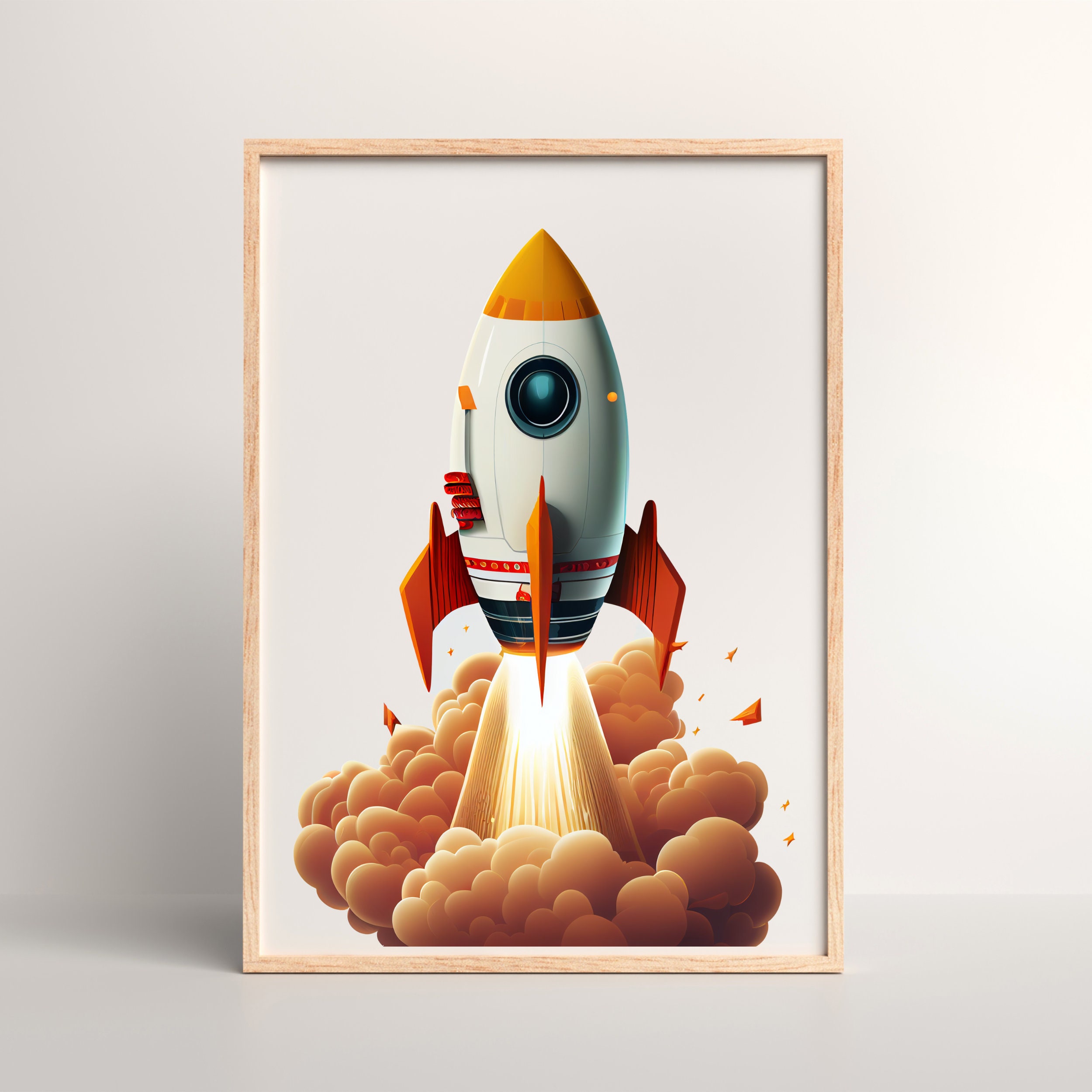Retro Rocket Ship Posters