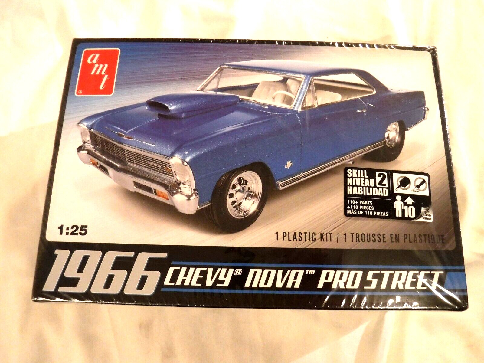1/25 AMT Chevrolet 1966 Chevy Nova Pro Steet V8 Engine Stand AMT636M/12 ...