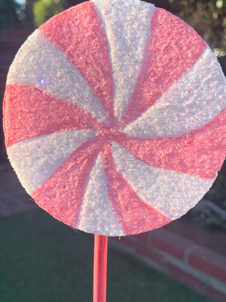 Large Peppermint Lollipop Fake Peppermint Lollipop Christmas - Etsy