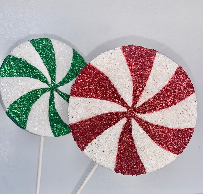 Large Peppermint Lollipop Fake Peppermint Lollipop Christmas - Etsy