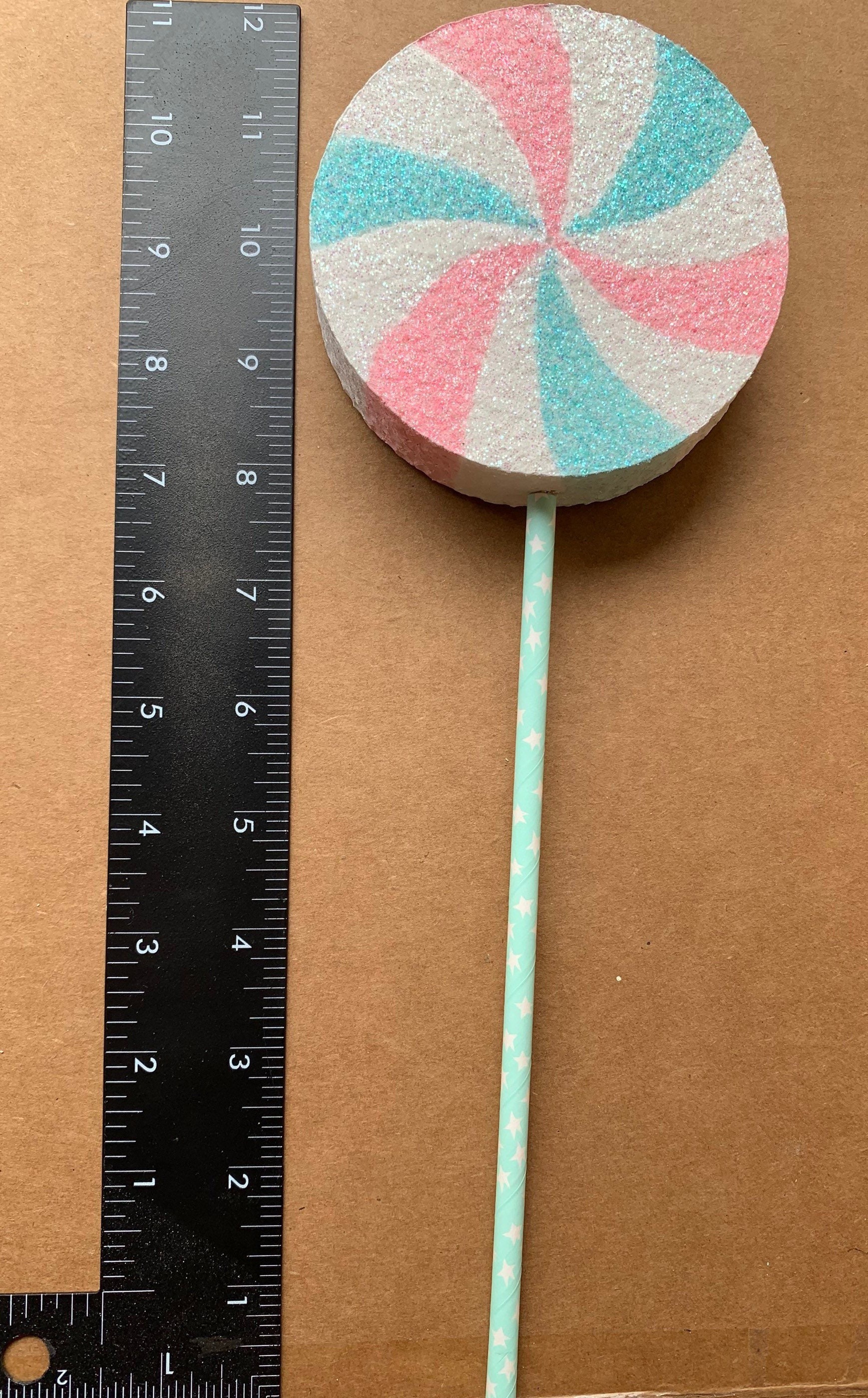 Christmas Peppermint Lollipop. Fake Peppermint Lollipop. Large ...