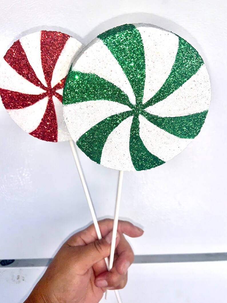Large Peppermint Lollipop Fake Peppermint Lollipop Christmas - Etsy