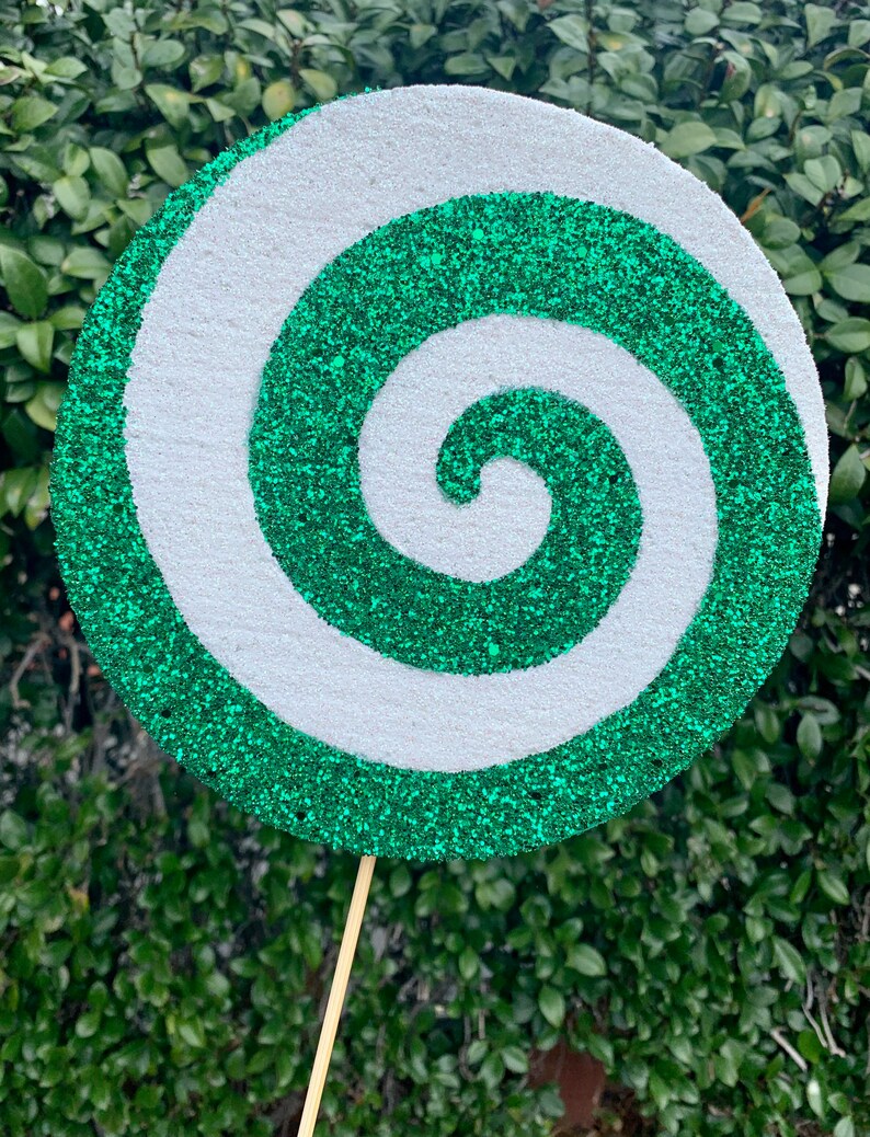 Jumbo Glitter Peppermint Lollipop. Fake Pepermint Lollipop. Large Red ...