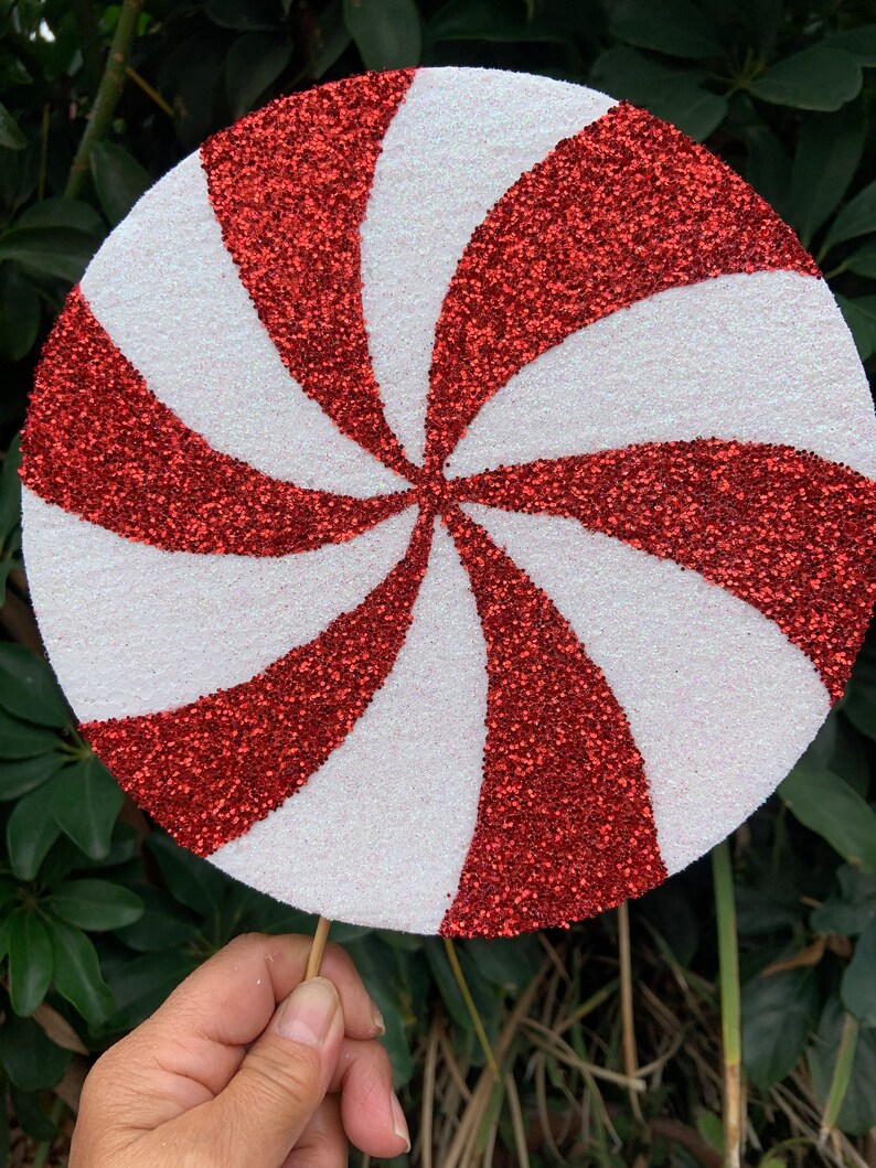 Large Peppermint Lollipop Fake Peppermint Lollipop Christmas - Etsy