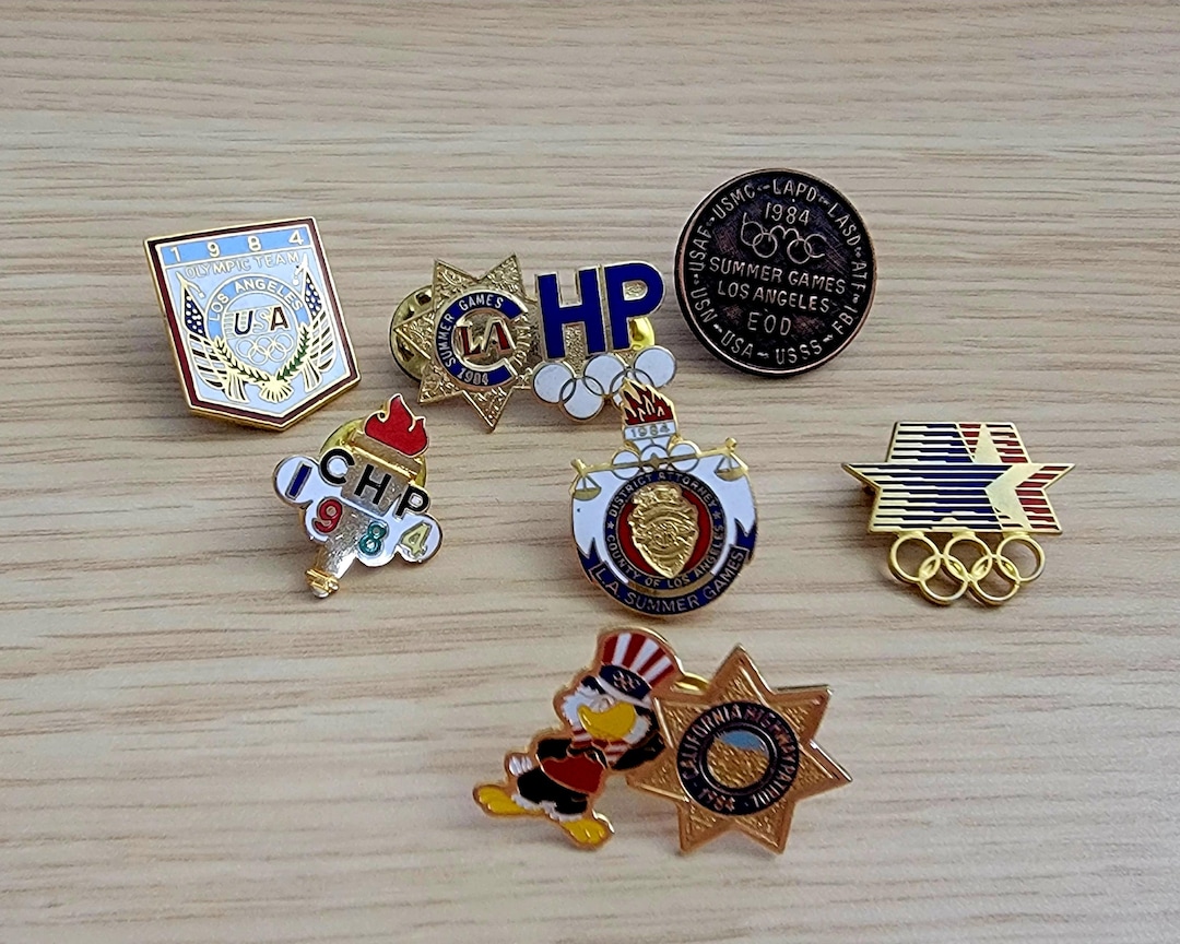 Rare Vintage CHP 1984 Los Angeles Olympics Summer Games Pins - Law ...