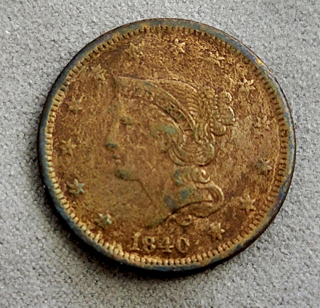 1840 Large Cent With Large-small Date Mint Error RPD N2 - Woodgrain ...