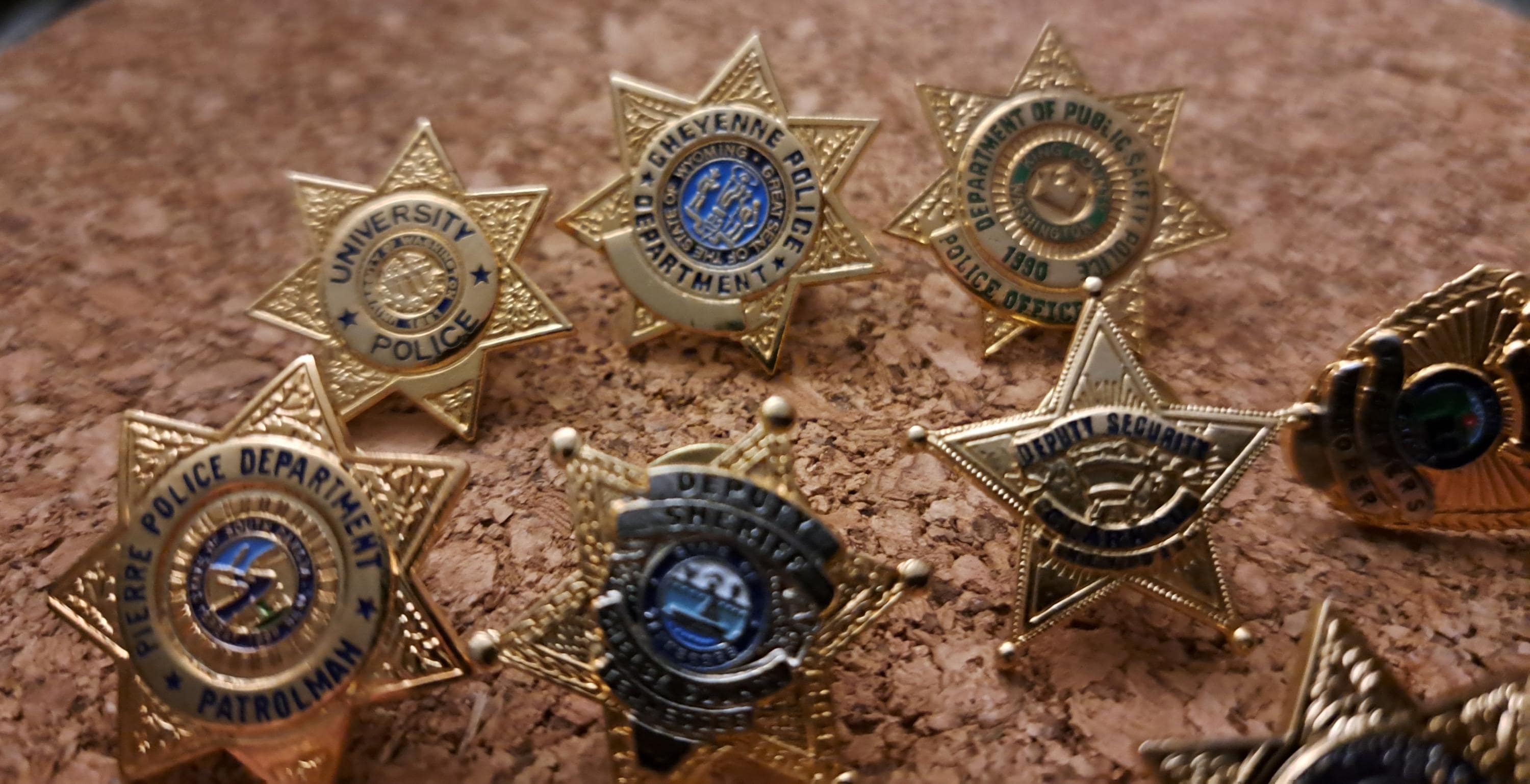 10 Vintage Obsolete Law Enforcement Pins - Police, Sheriff, State ...
