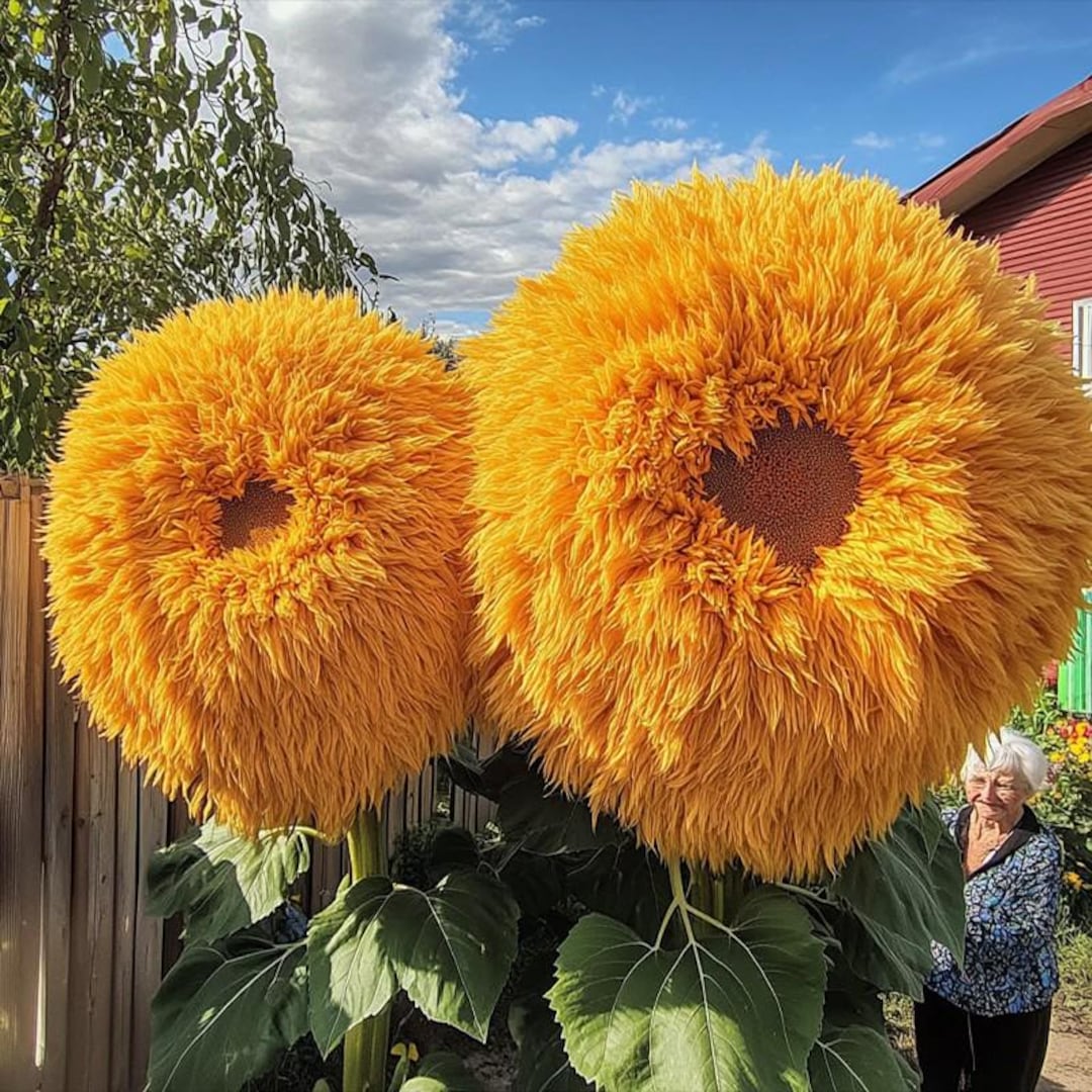 50pcs Yellow Giant Teddy Bear Sunflower Seeds – Non-gmo Heirloom ...
