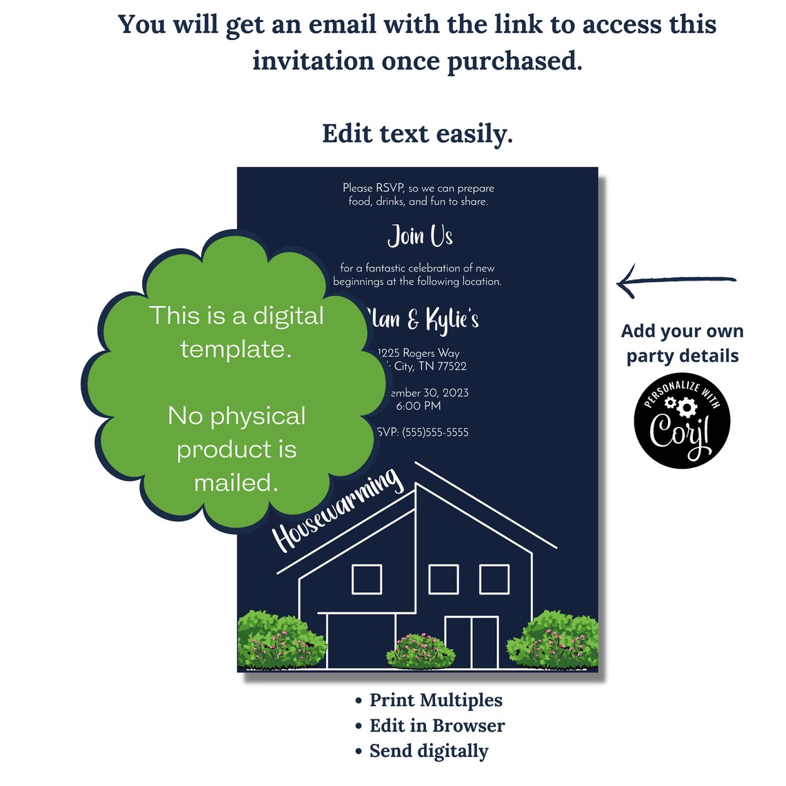 Housewarming Party Invitation Card, Housewarming Checklist, House ...