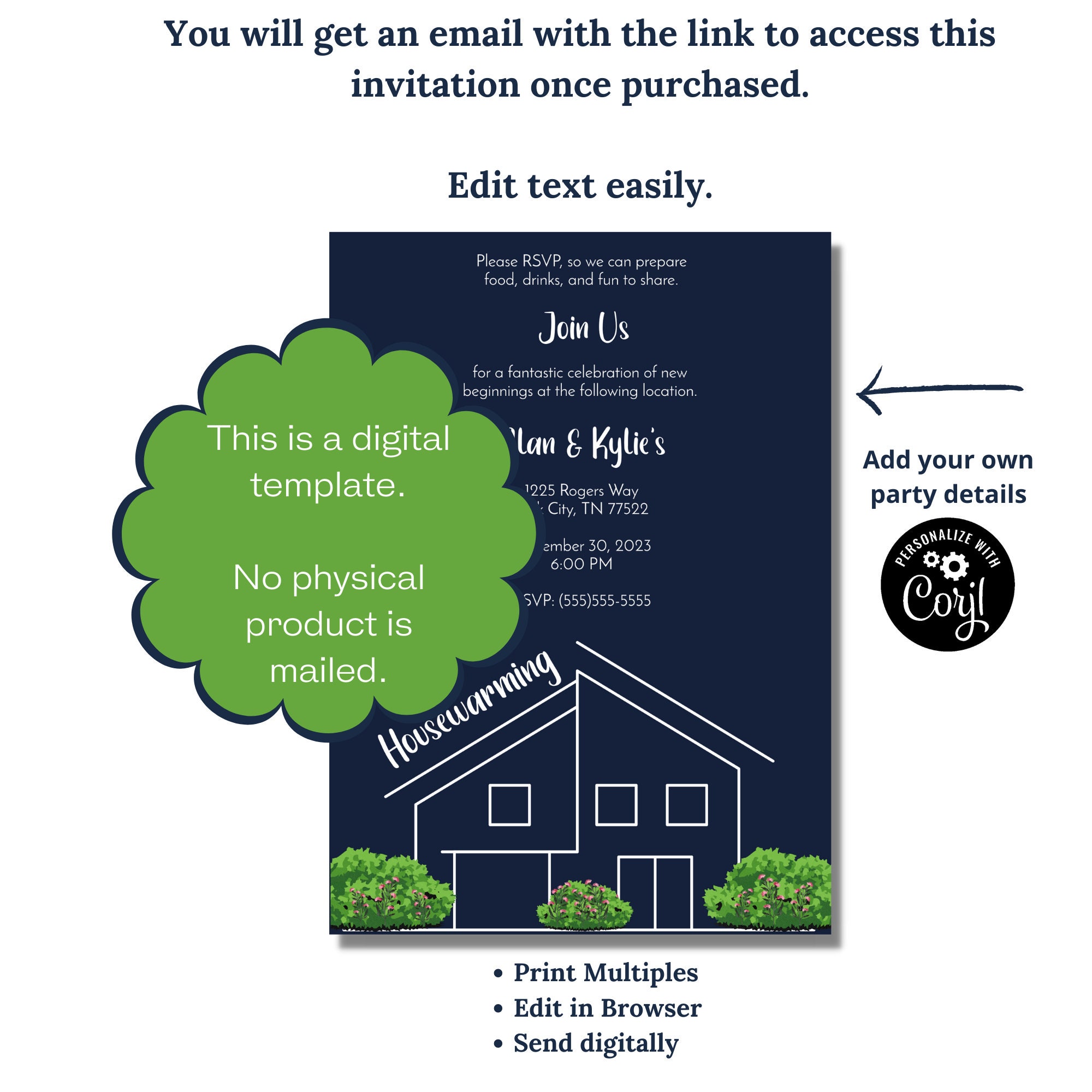 Housewarming Party Invitation Card, Housewarming Checklist, House ...