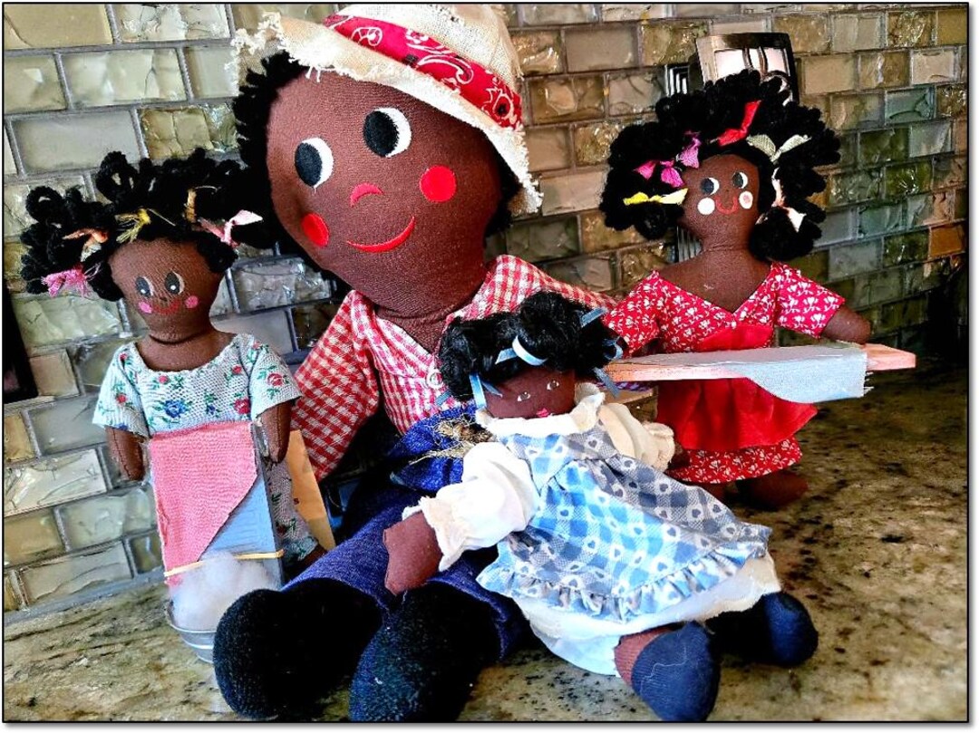 Vintage 1990s Gambina Doll Family Set – Handcrafted Cloth Dolls, NOLA ...