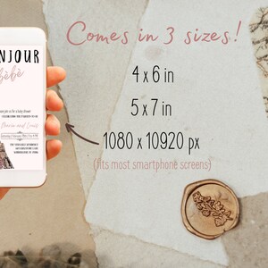 French Baby Shower Invitation Template | Paris Baby Shower | Bonjour ...