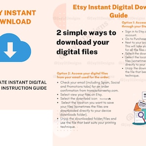How to Download Etsy Digital File, Etsy Instant Digital Download , Etsy ...