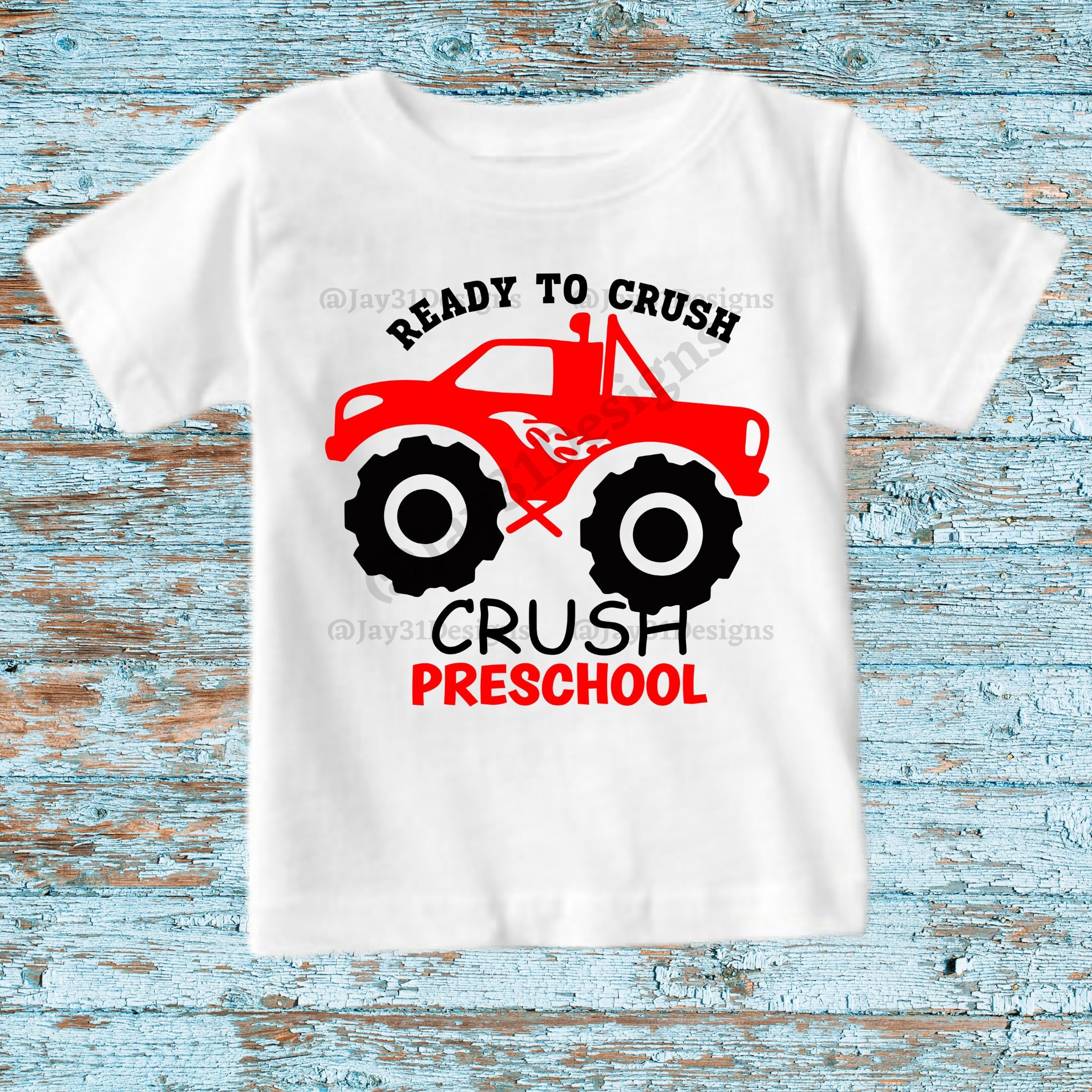 Ready to Crush Preschool Monster Truck SVG, Ready to Crush Pre-school ...