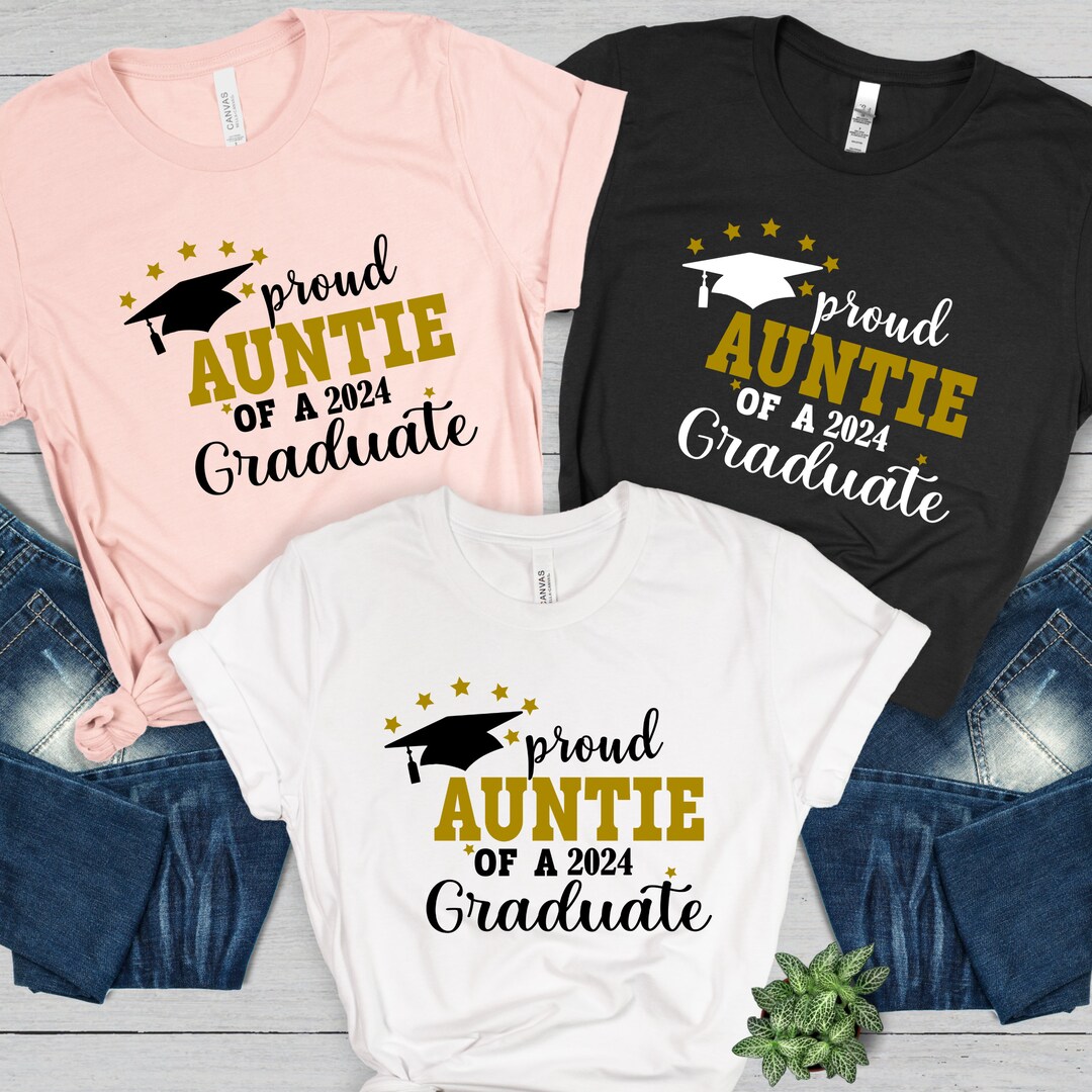 Proud Auntie of a 2024 Graduate Svg, Proud Auntie of a 2023 Graduate ...