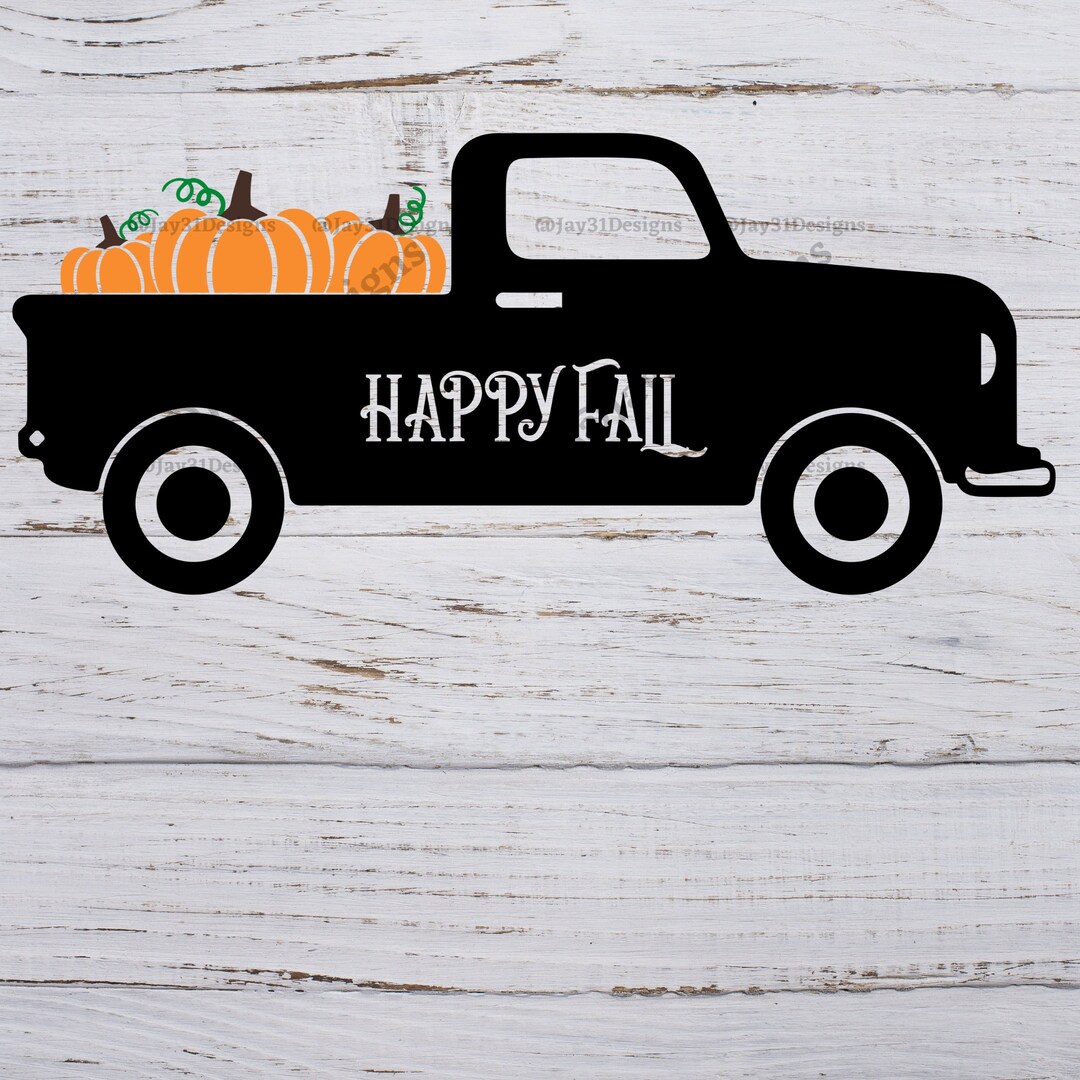 Fall SVG, Autumn Svg ; Fall Truck SVG, Files for Cricut, Pumpkin Truck ...