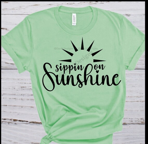 Sippin on Sunshine Svg Sipping on Sunshine Svg Hello | Etsy