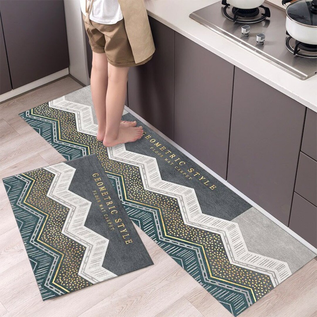 Patterned Kitchen Rug Kitchen Carpet Oversize Kitchen Rug - Etsy