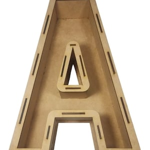 Vectores de las letras de la A a la Z en 2.5 mm, caja abecedario, caja ...