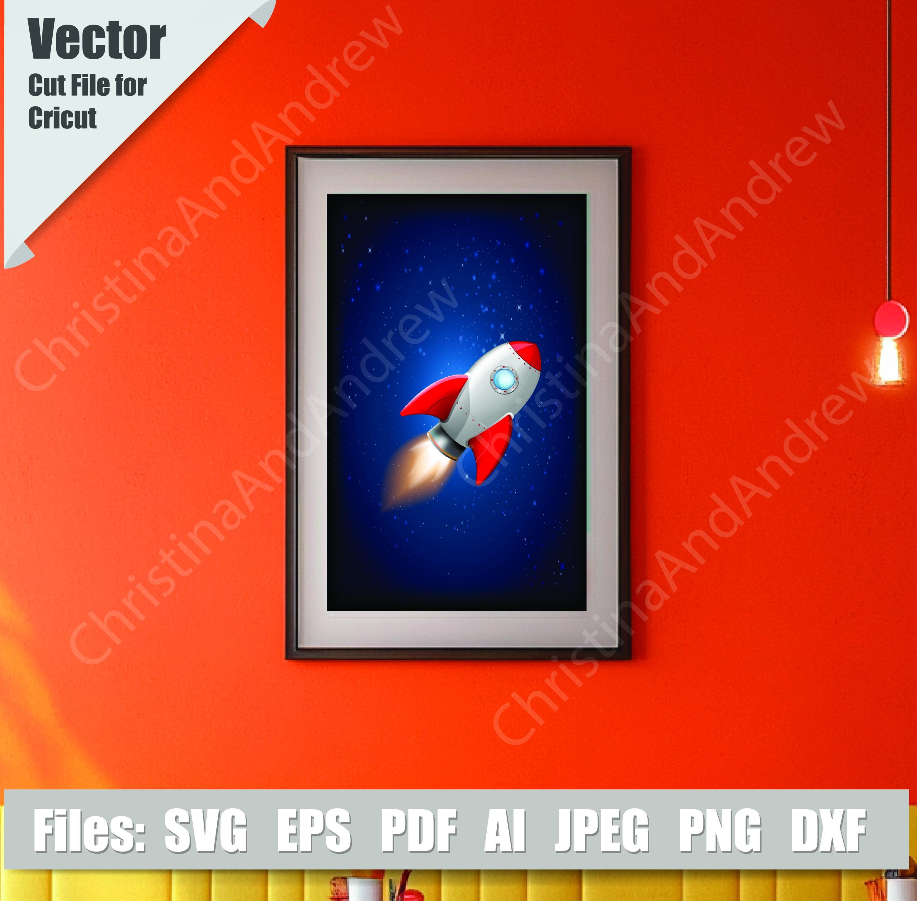Rocket Ship Nursery Art Print | Kids' Room Decor (digital EPS File) - Etsy