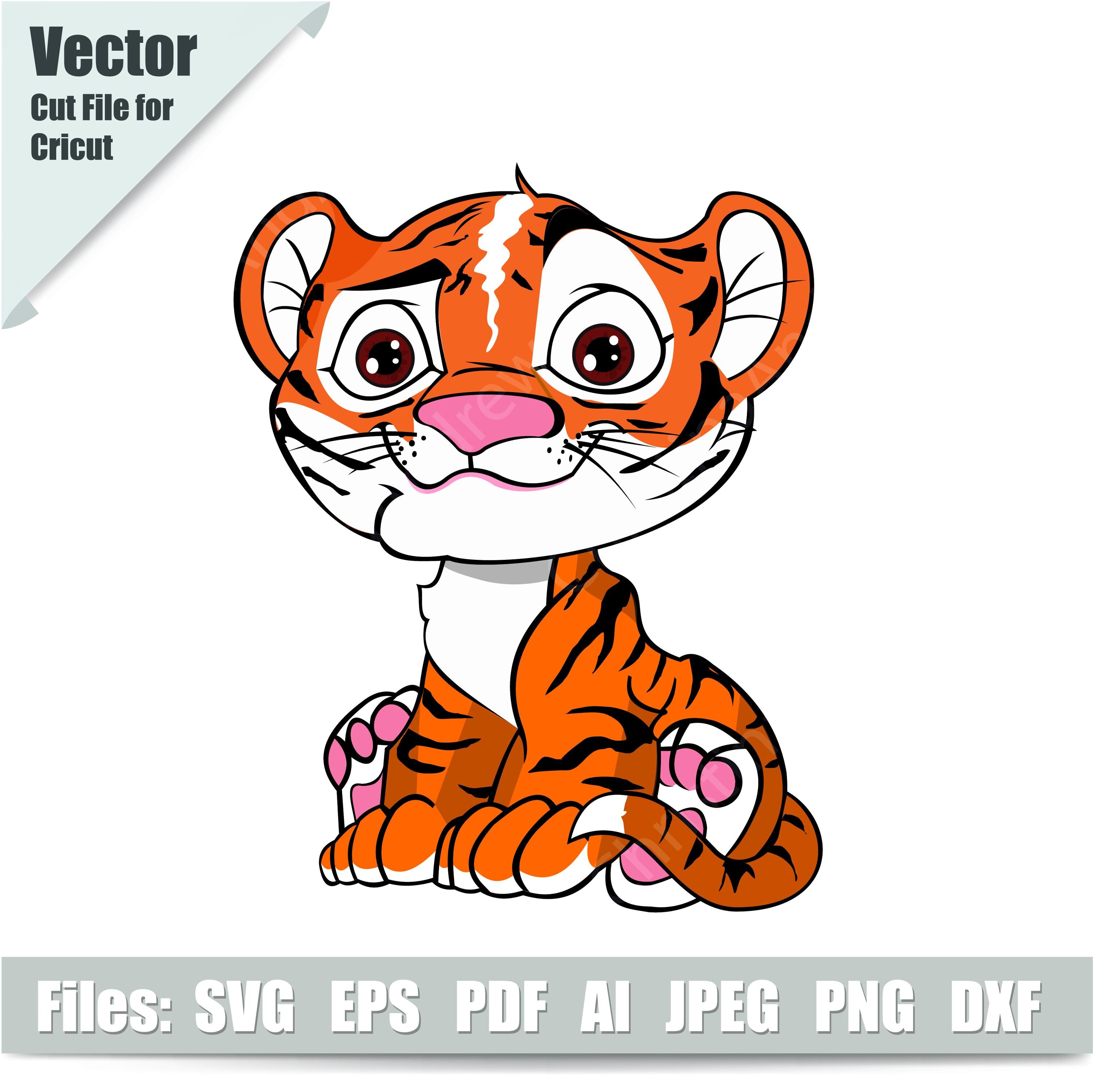 Baby Tiger Svg Animal Svg Baby Tiger Cut File Safari Jungle Animal Svg ...