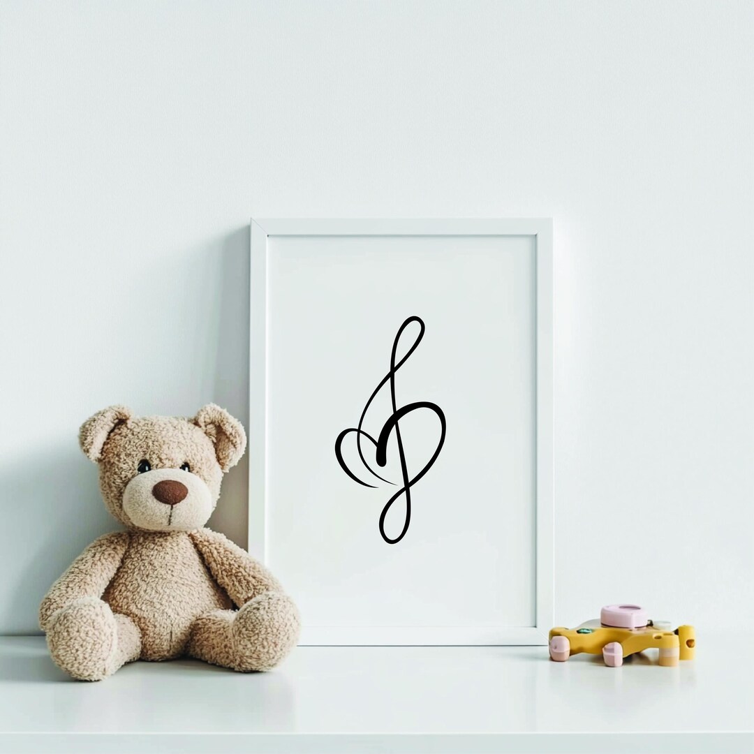 Music Clef SVG File, Musical Clef Svg, Treble Clef Vinyl Sticker Decal ...