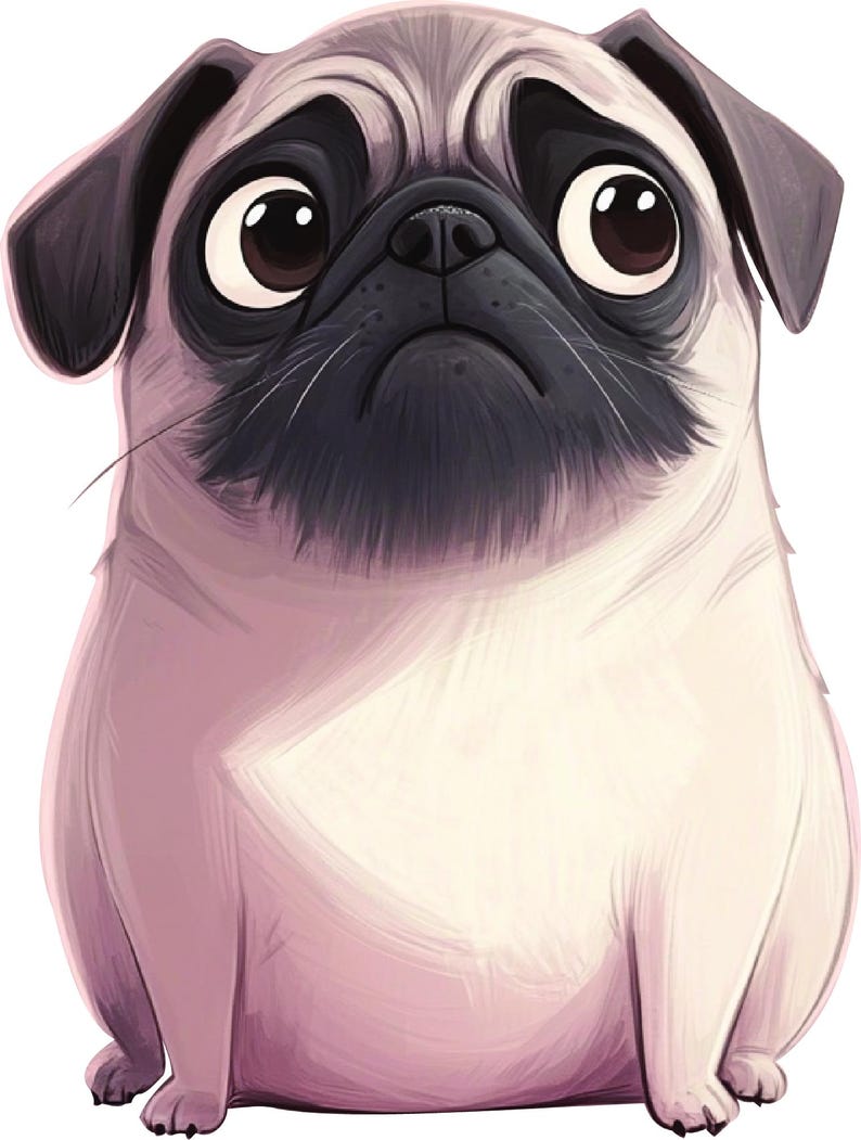 Funny and Cute Dogs Clipart Bundle, Dog PNG, Cartoon Dog, Watercolor ...