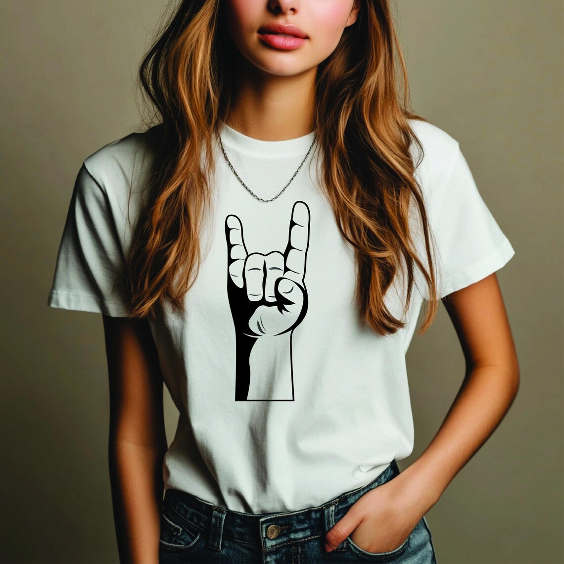 Rock Sign Svg, Rock and Roll Vector Cut File for Cricut, Rock Hand SVG ...