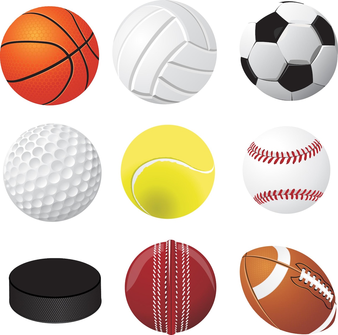 Sports Balls Bundle SVG Png Pdf Dxf AI EPS Football, Baseball ...