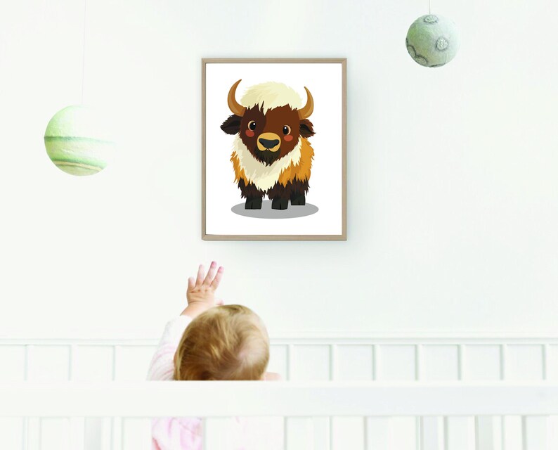 Cute Baby Buffalo Clipart | SVG PNG Pdf Eps | Adorable Bison ...
