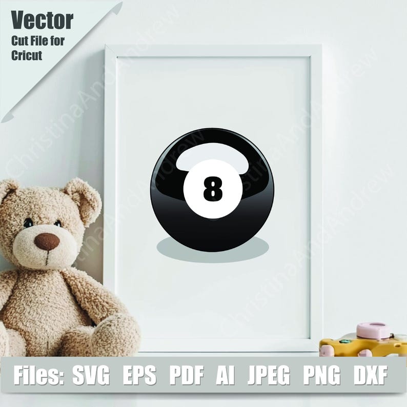 8 Ball Billiard SVG | Vector Files for Cricut and Silhouette | 8 Ball ...