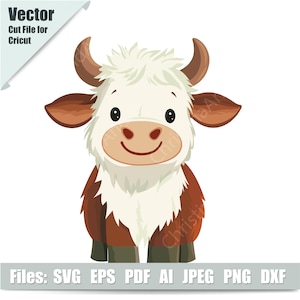 Cartoon Hand-drawn Baby Ox SVG | High-quality Vector and Raster Files ...