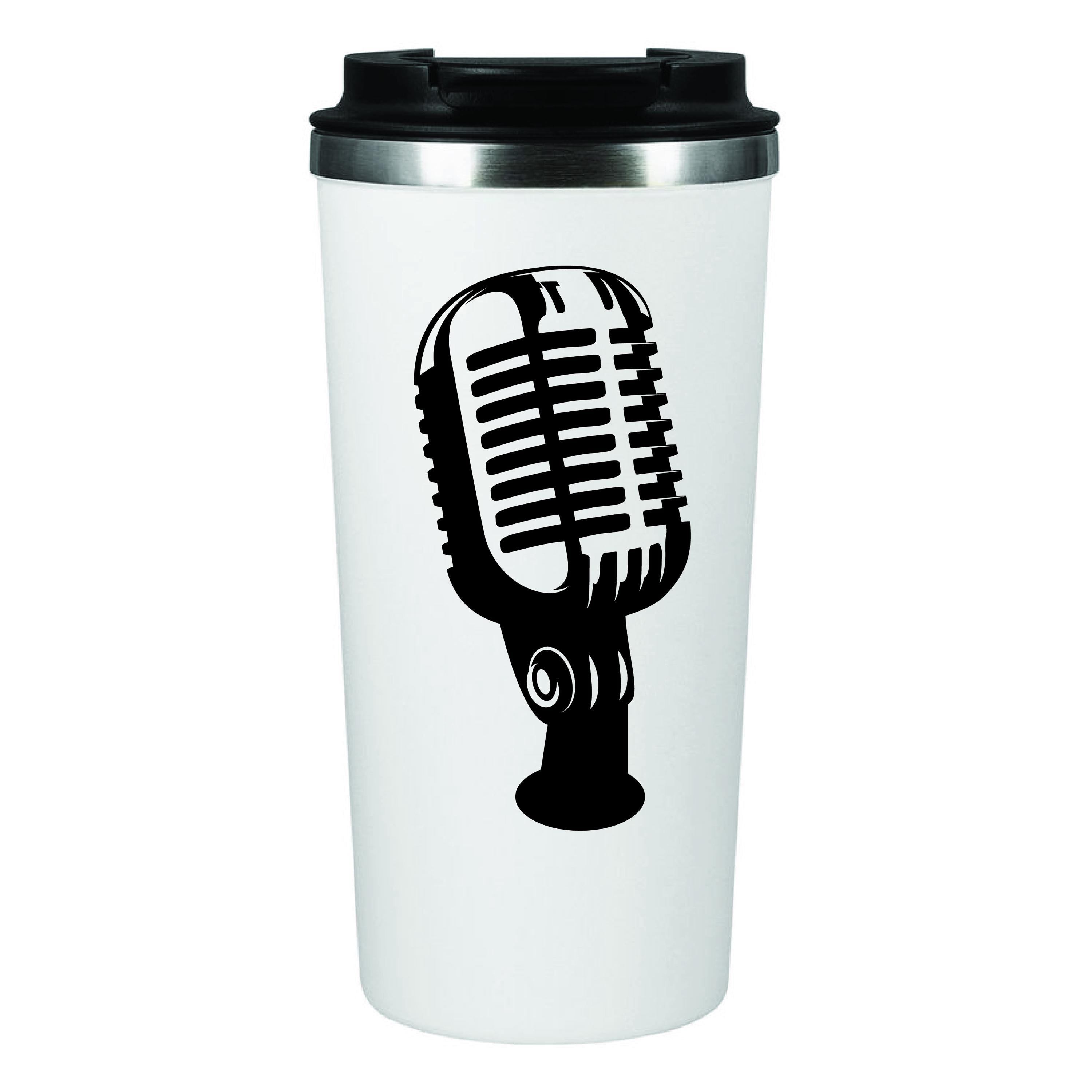 Microphone SVG, Music Mic Silhouette SVG File, Retro Microphone Cut ...