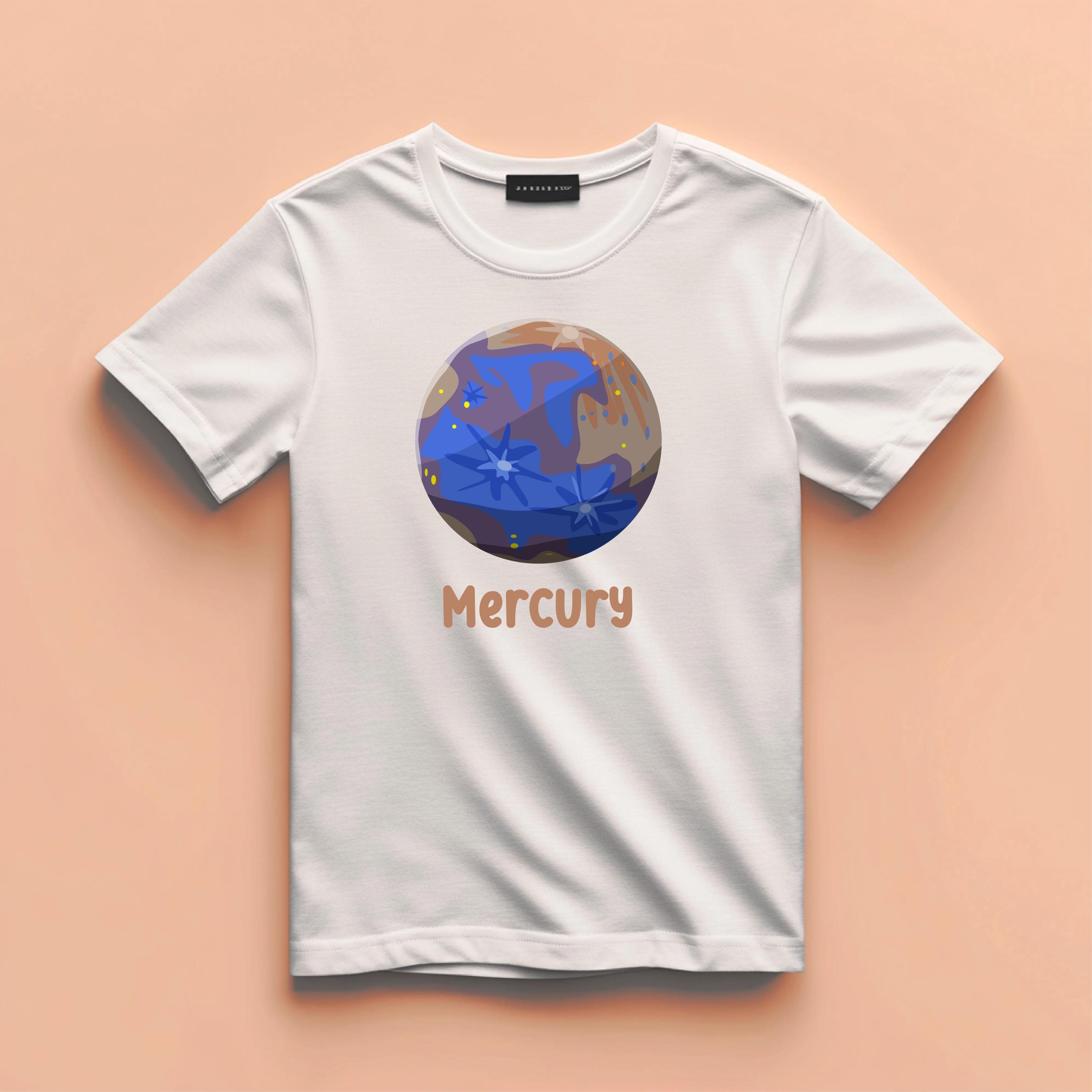 Planet Mercury SVG, Mercury DXF, Educational Nursery Art Digital File ...