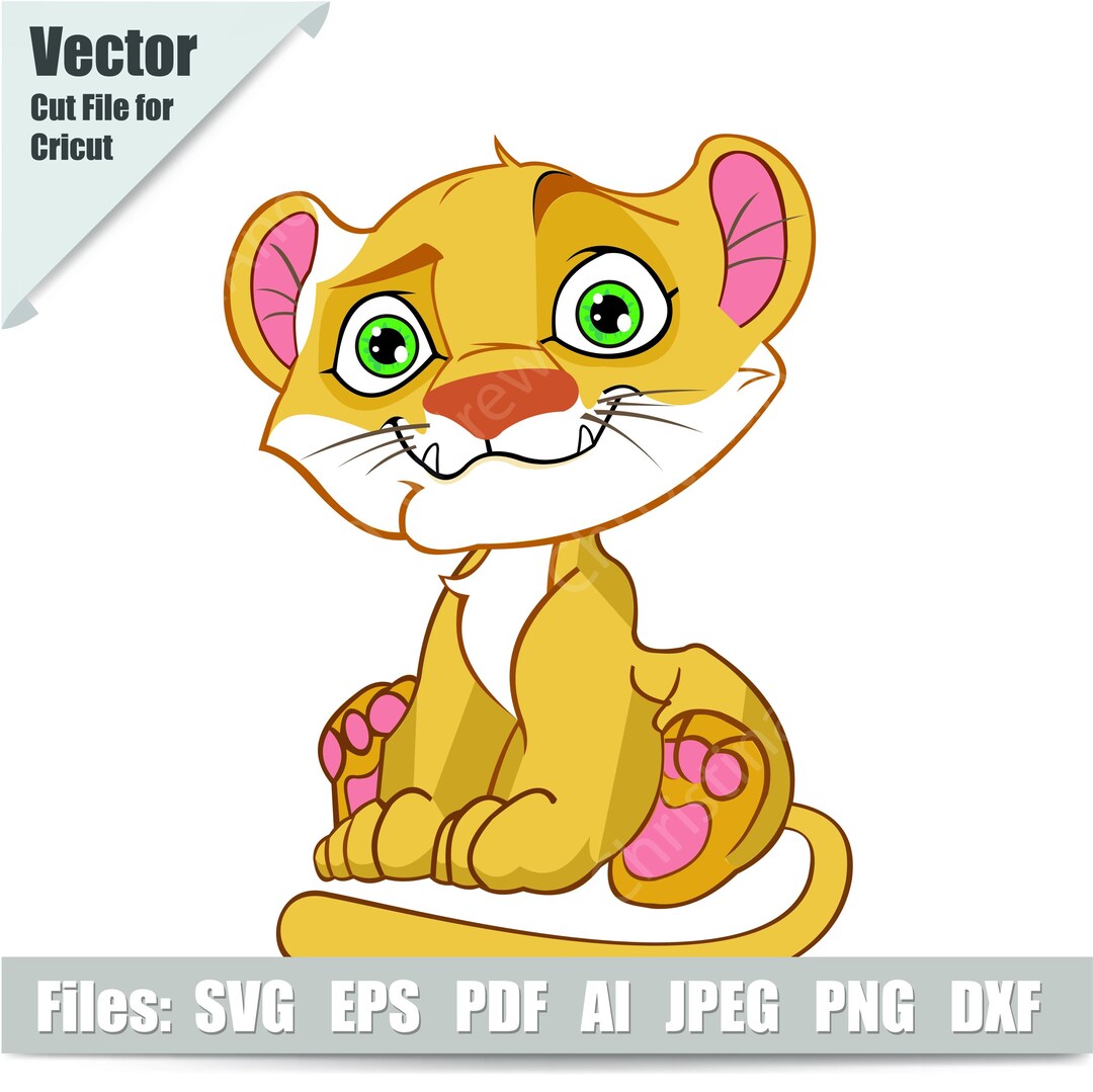 Cute Baby Safari Animal Clipart, Lion PNG, Safari Animal SVG, Lion Svg ...