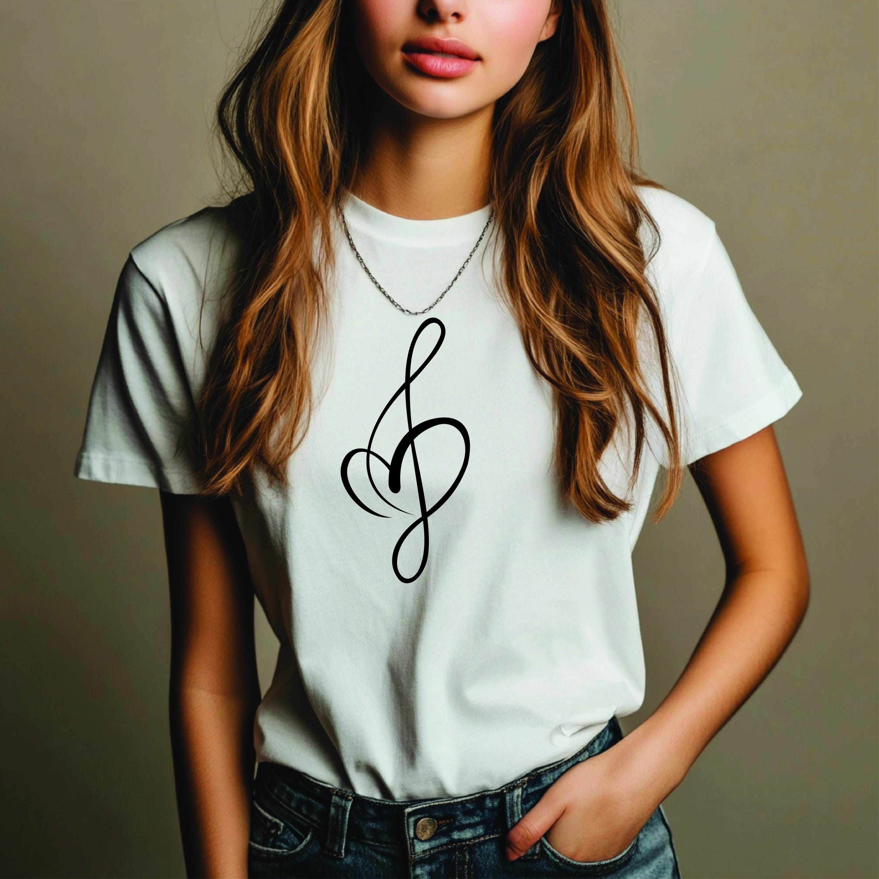 Love Music Clef SVG File, Musical Clef Svg, Treble Clef Vinyl Sticker ...