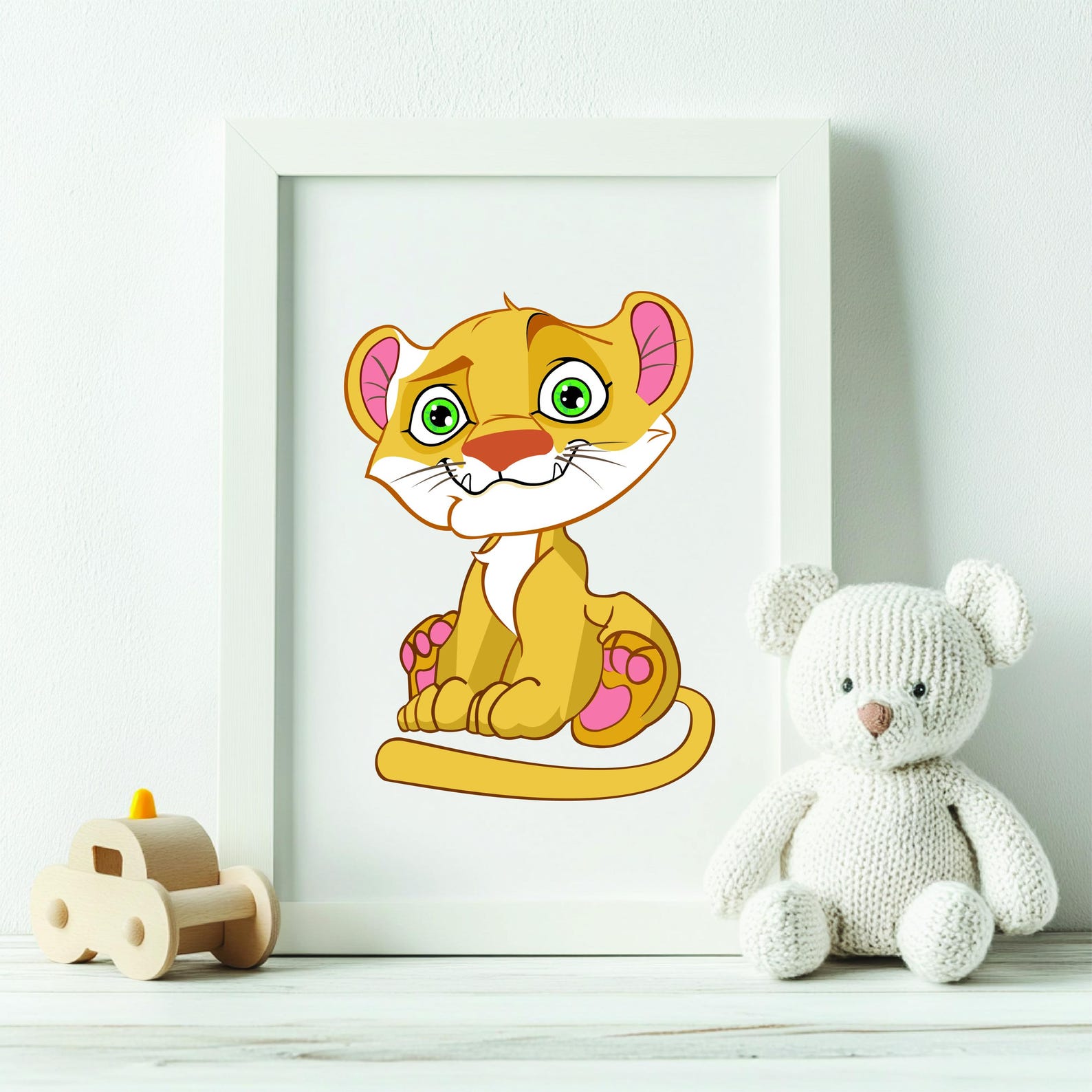 Cute Baby Safari Animal Clipart, Lion PNG, Safari Animal SVG, Lion Svg ...