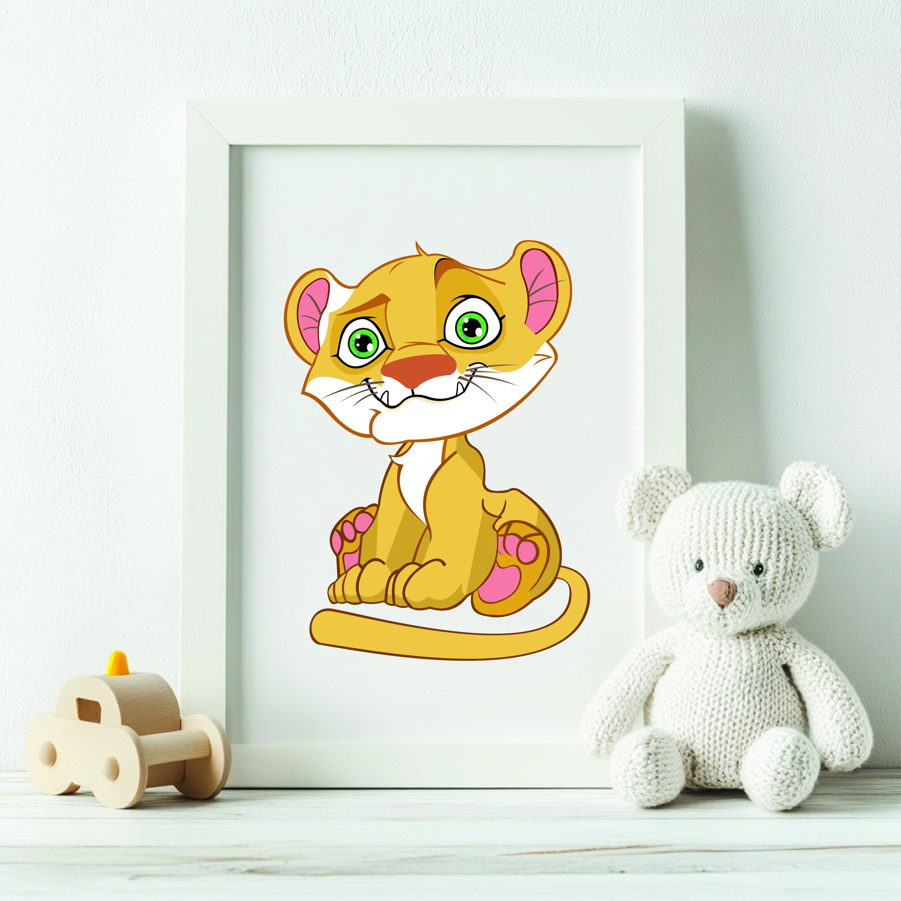 Cute Baby Safari Animal Clipart, Lion PNG, Safari Animal SVG, Lion Svg ...