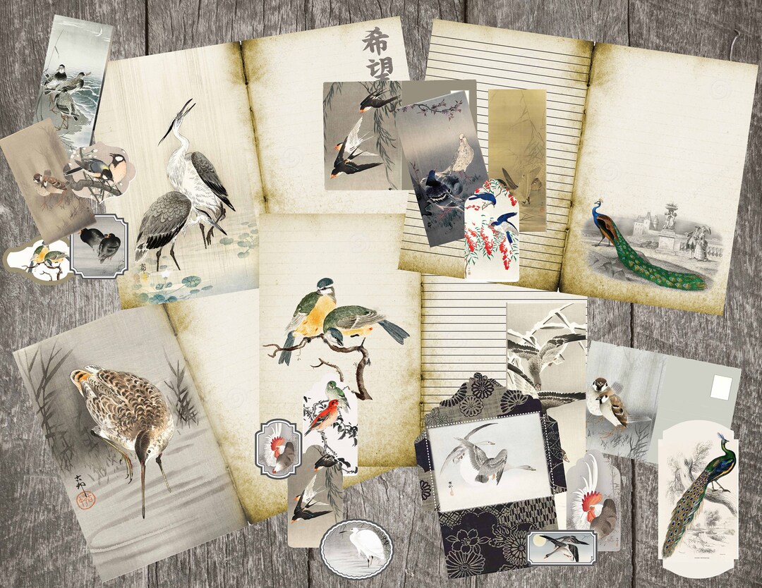 Japanese Art ,asian Journal Pack, Japanese Junk Journal Kit, Asia Junk ...