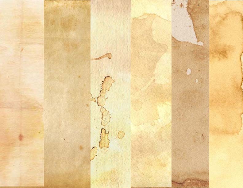 Coffee & Script, Papers, Junk Journal, Neutral, Brown, Dyed, Tea ...