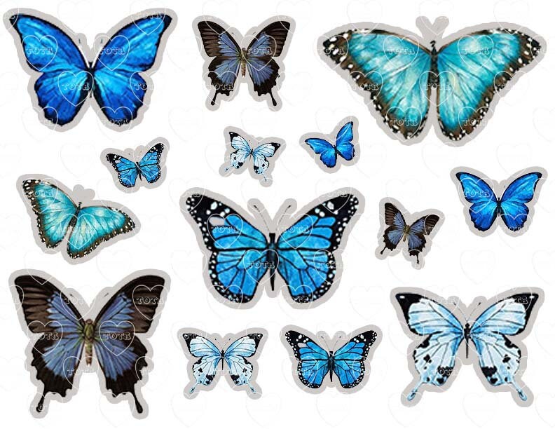 Junk Journal Ephemera, Fussy Cut, Butterflies, Cricut, Printable, Retro ...