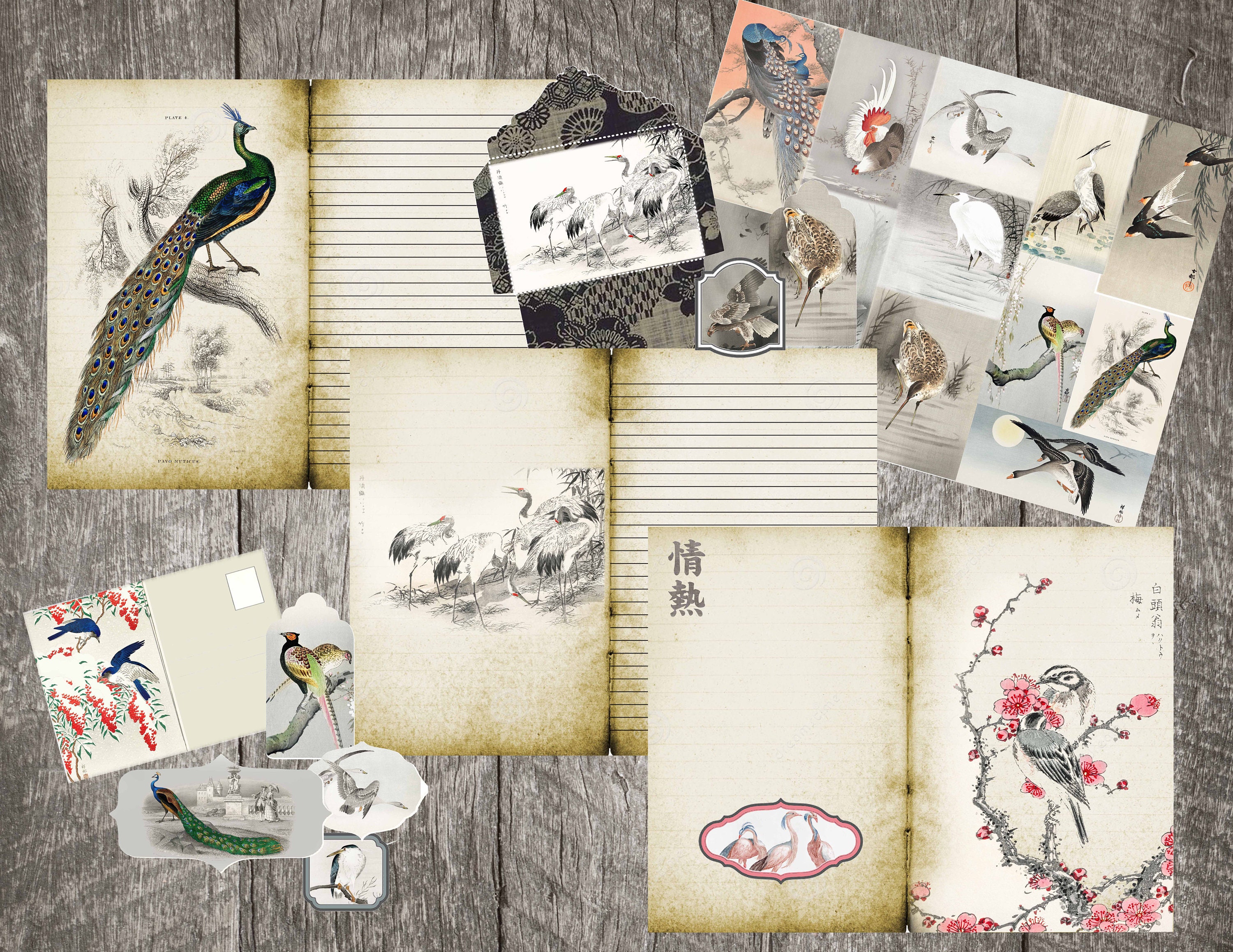 Japanese Art ,asian Journal Pack, Japanese Junk Journal Kit, Asia Junk ...