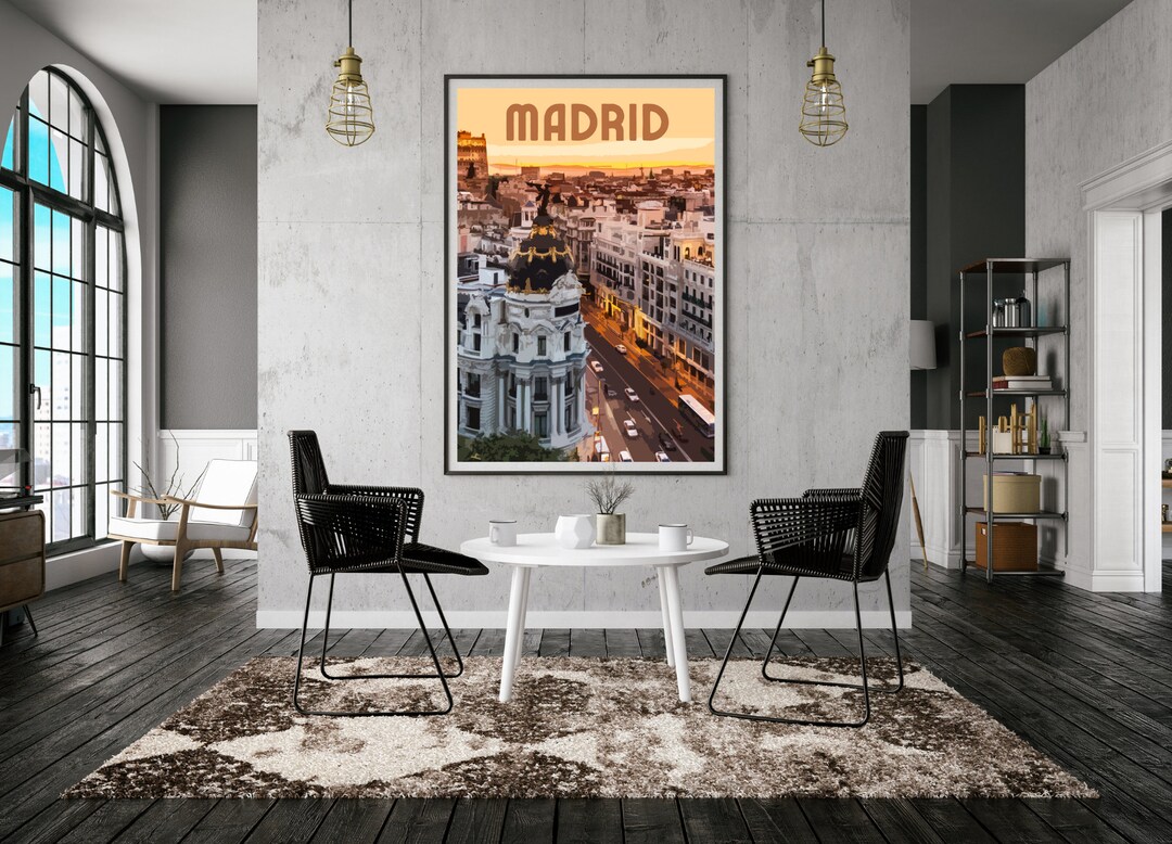 Madrid Artistic Poster PRINTABLE via Schweppes Cityscape Landscape Wall ...
