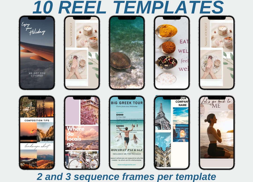 Travel Reels for Instagram or Pinterest Idea Pin Editable Template ...