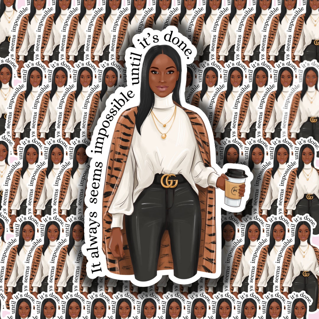 Black Women, African American Sticker, Planners Stickers, Affirmation ...