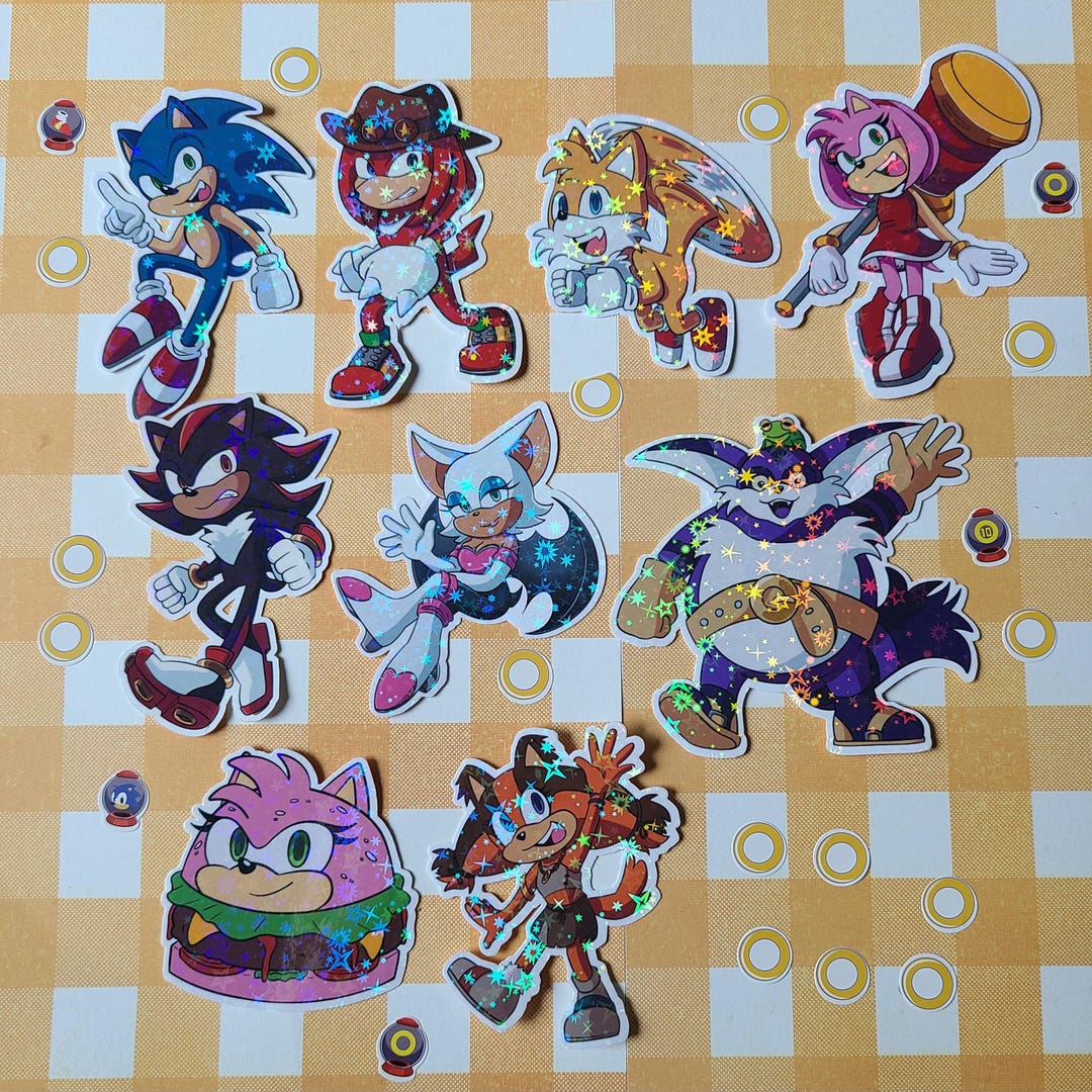Sonic Holographic Stickers - Etsy