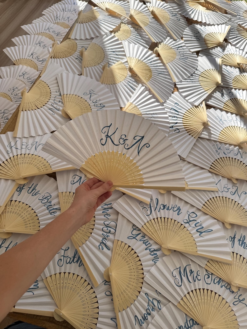 Personalized Wedding Fans: Custom Event Favors - Etsy