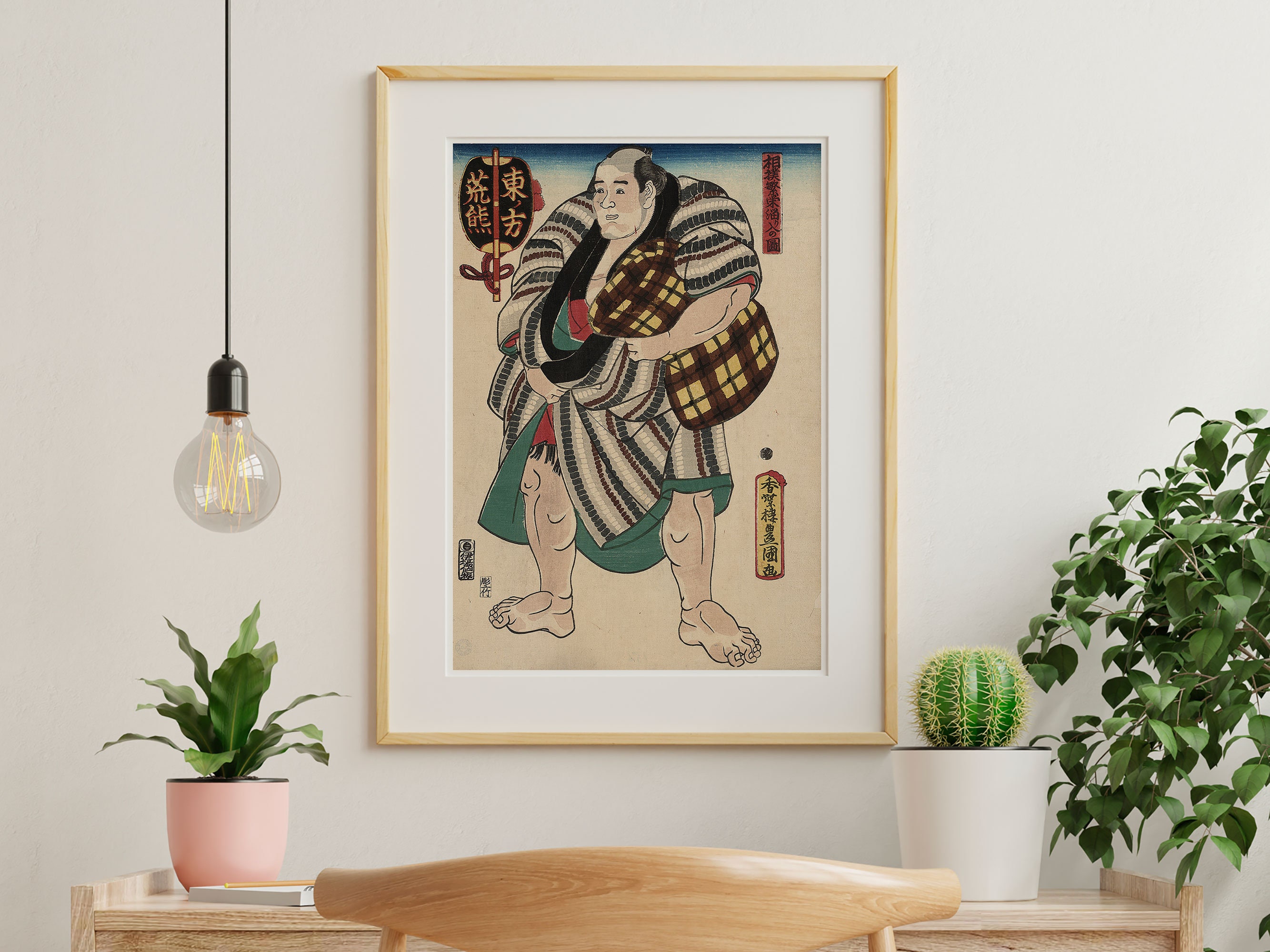 Vintage Japanese Digital Download, Ukiyo-e Woodblock Print, Sumo ...