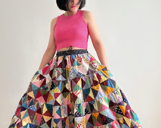 Patchwork Skirt - Handmade and One-of-a-kind - Etsy
