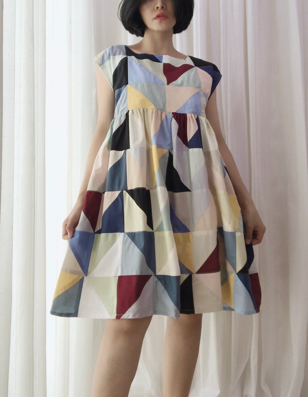Patchwork Dress Unique Womens Clothing - Etsy